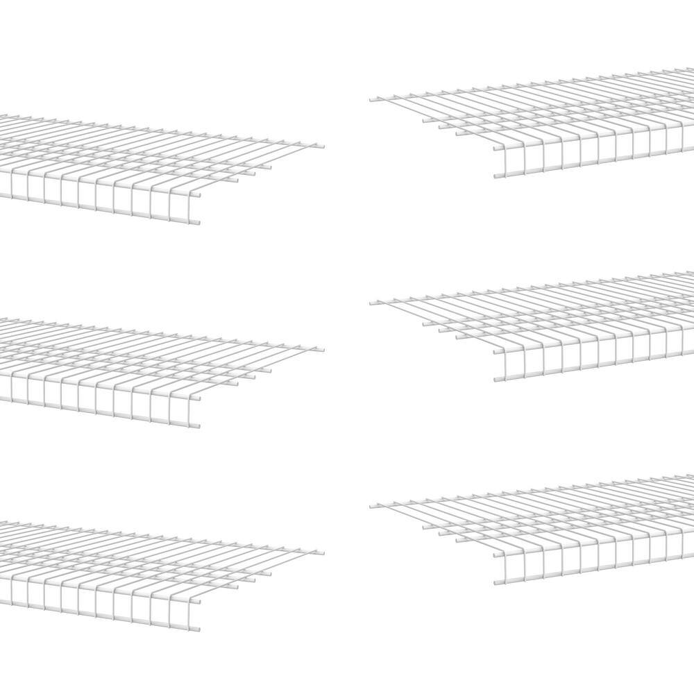 ClosetMaid ShelfTrack 72 in. L x 16 in. D White Heavy-Duty Wire Closet ...