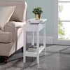 HOMESTOCK White Narrow End Table with Storage, Flip Top Narrow Side ...