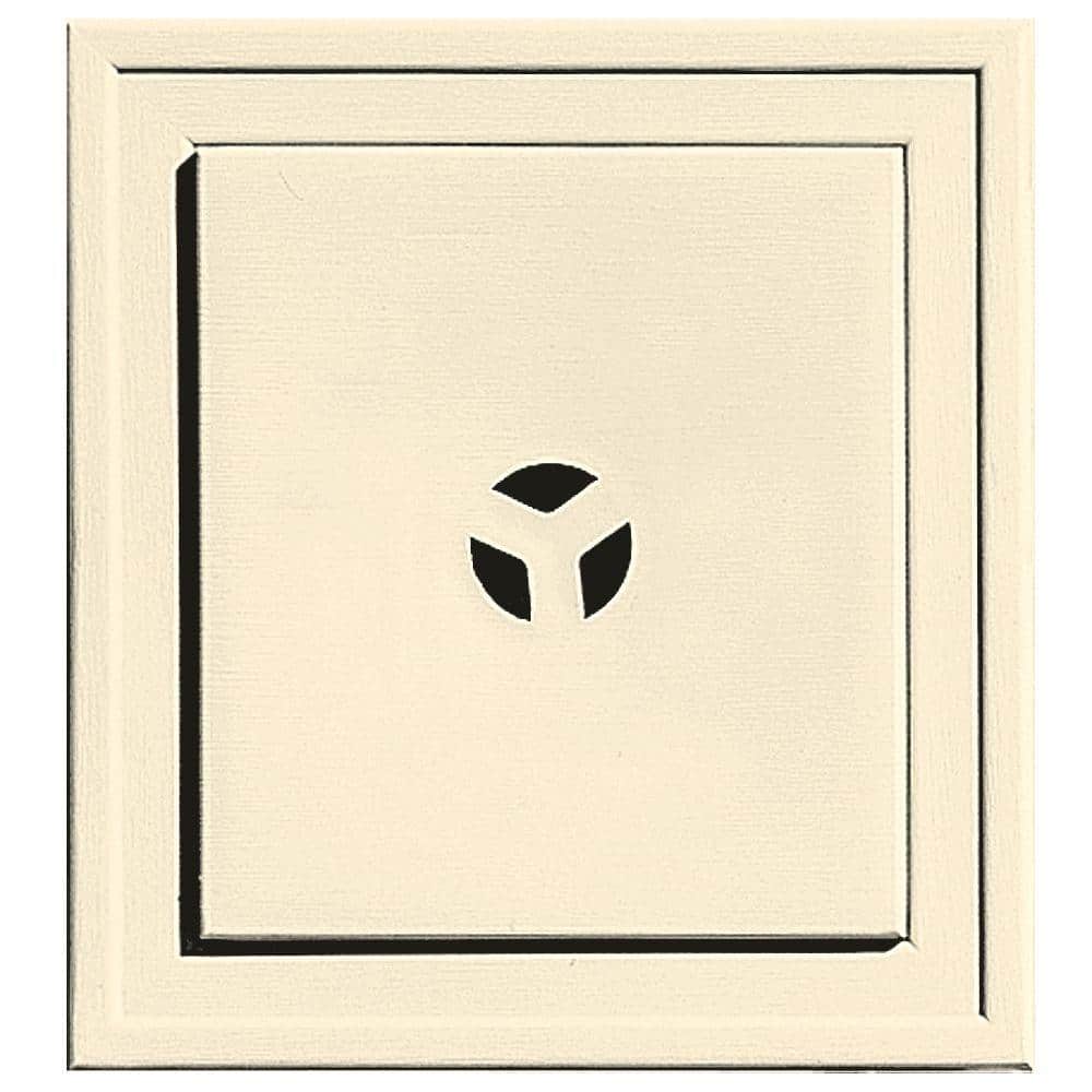 Builders Edge 7.9375 in. x 7.9375 in. #020 Heritage Cream Slim Line ...