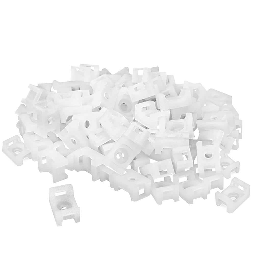 QualGear Cable Tie Mounts, (100-Pieces), White CM2-W-100-P - The Home Depot
