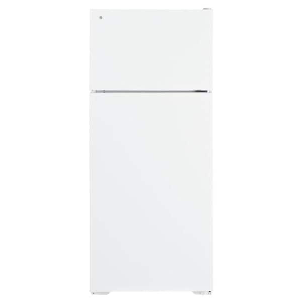 GE 28 in. W 18.1 cu. ft. Top Freezer Refrigerator in White GTN18CBEWW ...