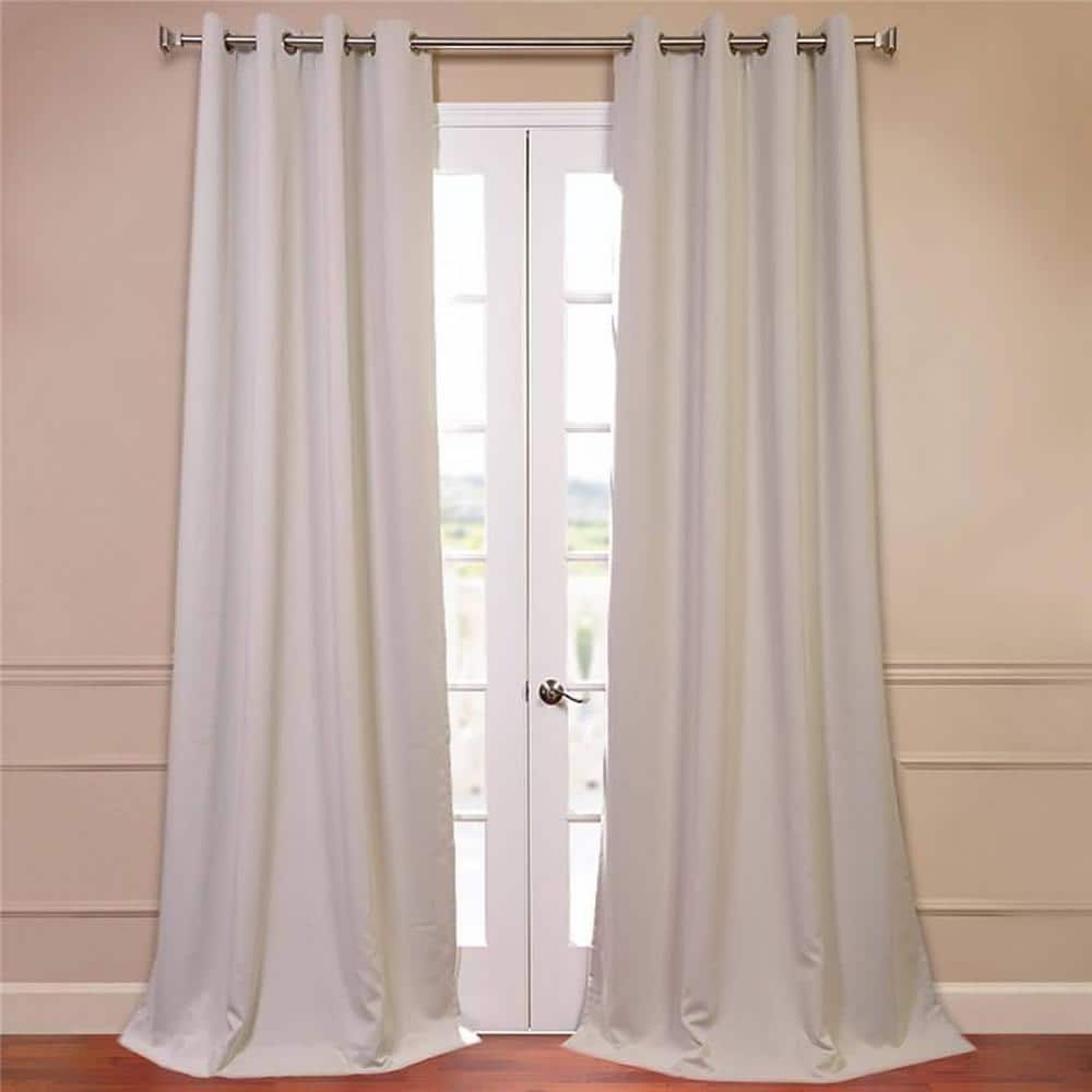 Exclusive Fabrics & Furnishings Egg Nog Grommet Room Darkening Curtain ...