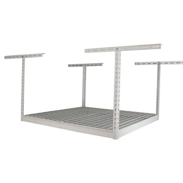 SafeRacks White Adjustable Height Steel Overhead Garage Storage Rack ...