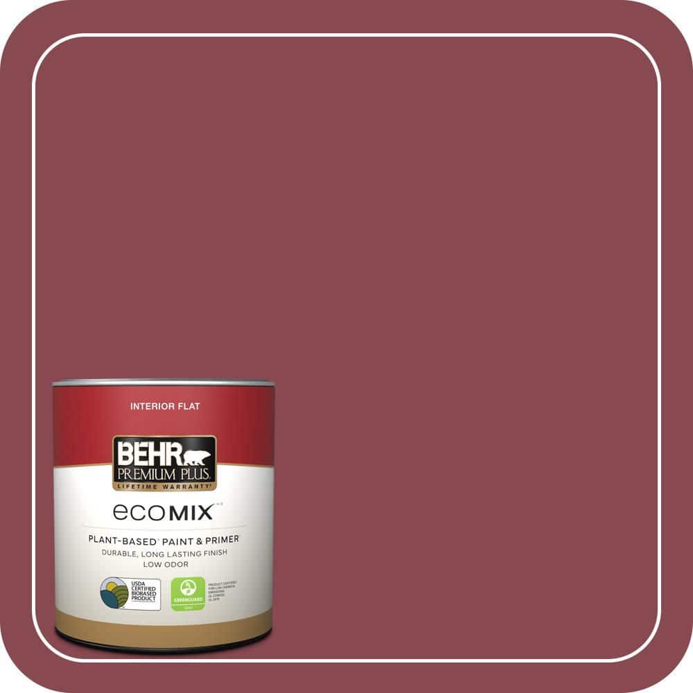 BEHR PREMIUM PLUS 1 qt. #ICC-83 Currant Jam Flat EcoMix Plant-Based ...