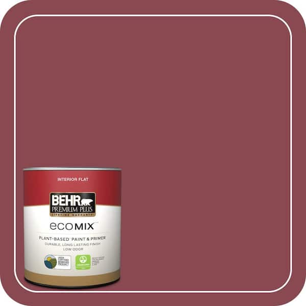 BEHR PREMIUM PLUS 1 qt. #ICC-83 Currant Jam Flat EcoMix Plant-Based ...