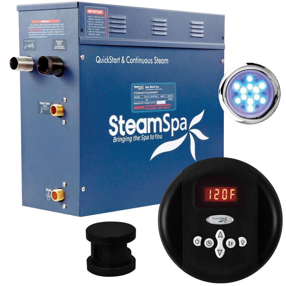 SteamSpa Indulgence 7.5kW Quick Start Steam Bath Generator Package in ...