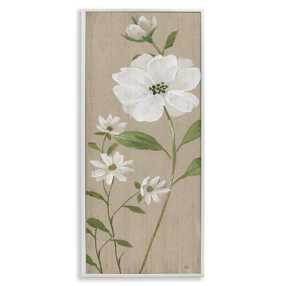 Stupell Industries Poppies on Neutral Beige by Nan White Framed Nature ...