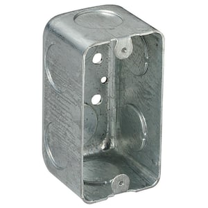 Steel City 3 in. 2-1/2 in. Deep Metal Switch Box with Nails (A257-20R ...