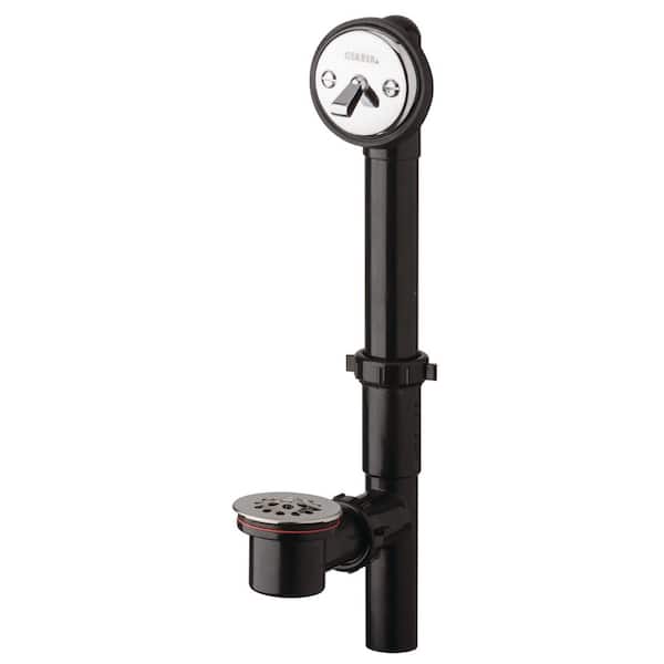 Gerber Classics 1-1/2 in. Black ABS Pipe Bath Waste and Overflow Drain ...