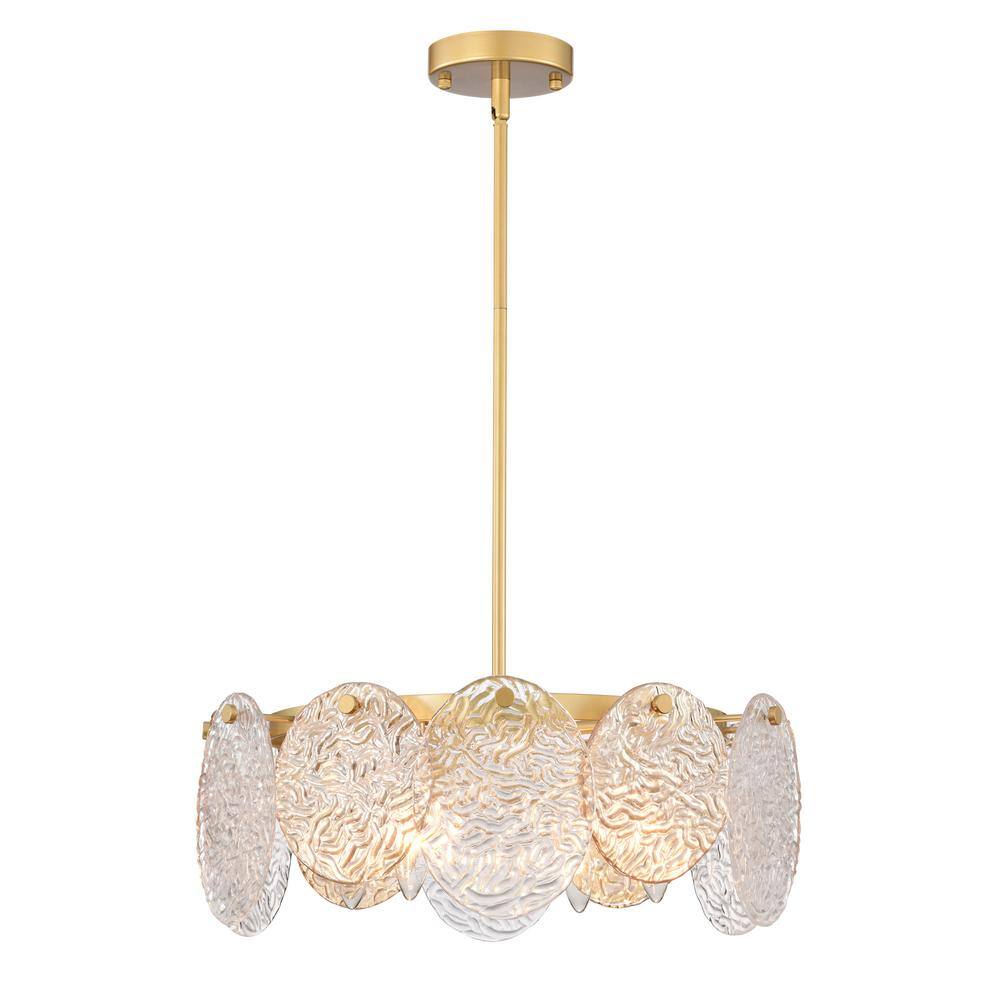 Warehouse of Tiffany Daim 18 in. 4-Light Indoor Matte Gold Finish ...