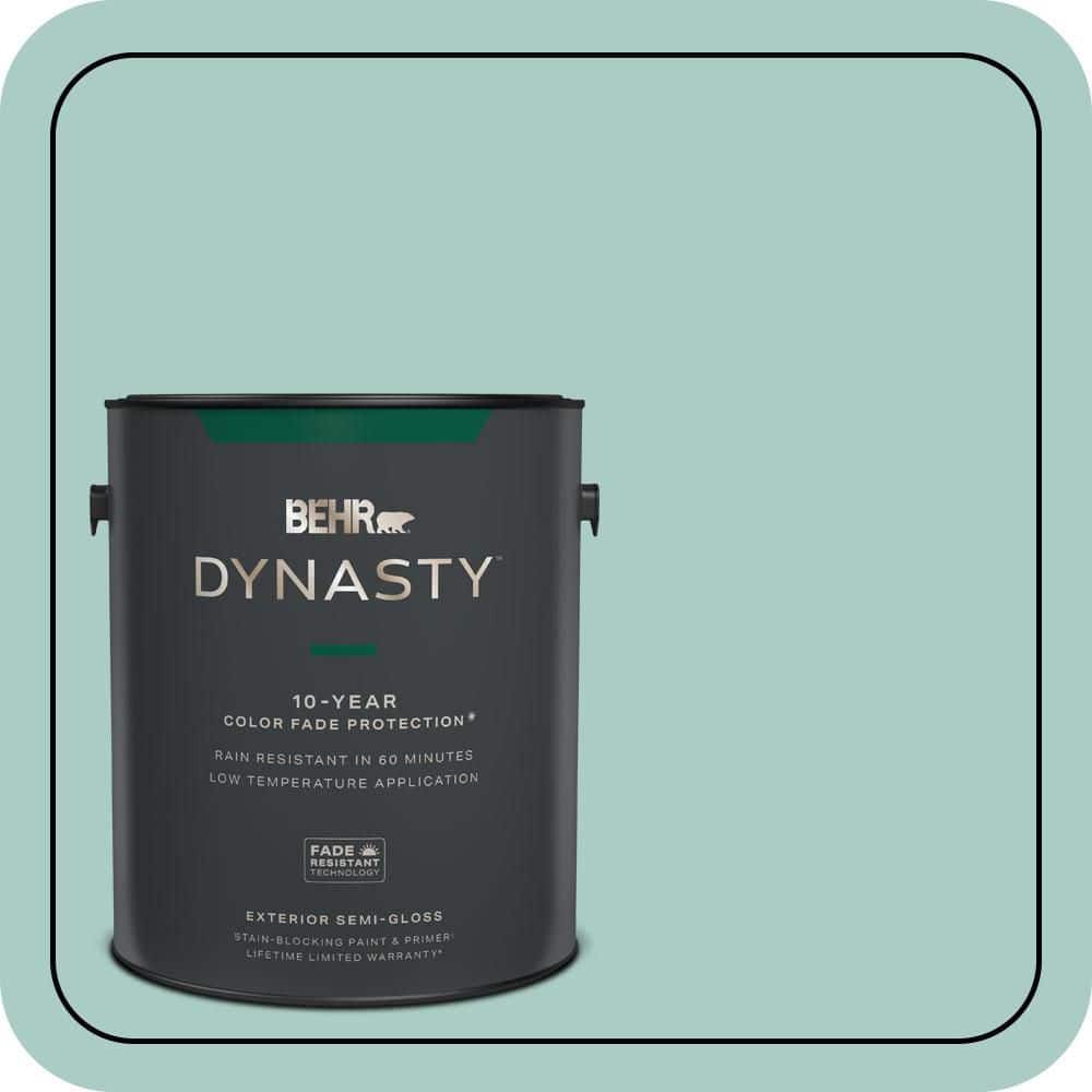 BEHR DYNASTY 1 gal. #M440-3 Baby Aqua Semi-Gloss Exterior Stain ...