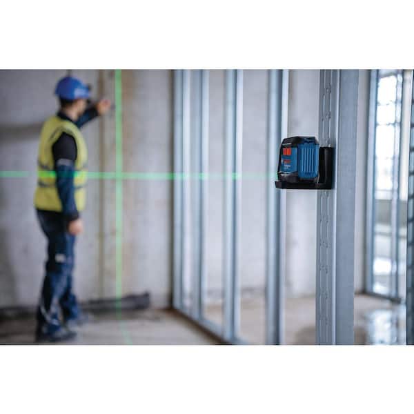 Bosch 65 ft. Dual Power Battery Green Beam Self-Leveling Cross-Line ...