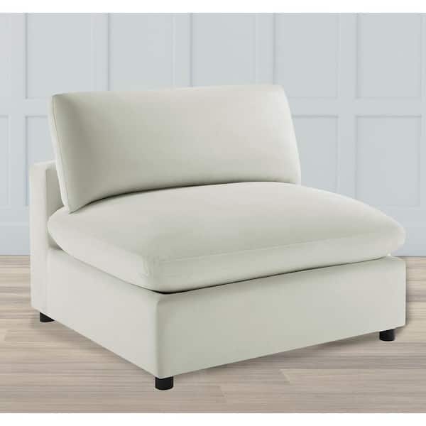 Casella Ivory Performance Fabric Slipper Chair 94003-59-AC - The Home Depot