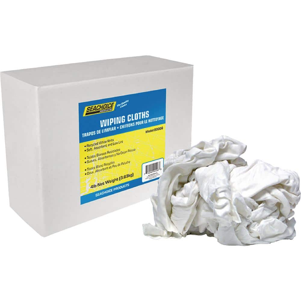 Seachoice Recycled White Knits Wiping Cloths, 4-lb. Box 90006 - The ...