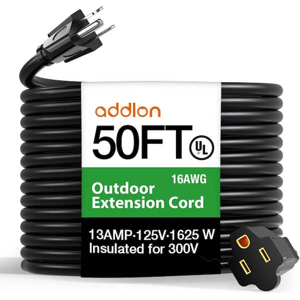Lukyamzn 50 ft. 16/3 Heavy Duty Outdoor Extension Cord with Flexible ...