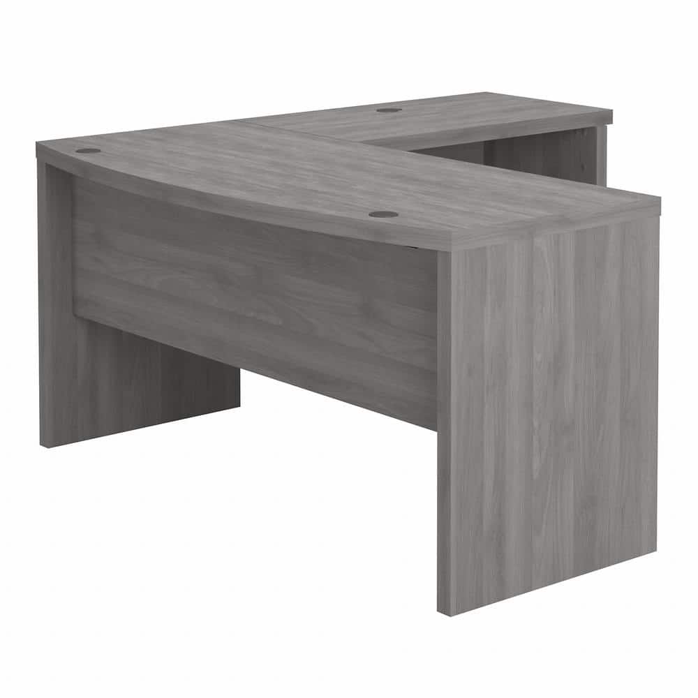 Bush Furniture Echo 60 in. Bow Front L-Shaped Modern Gray Desk ECH025MG ...