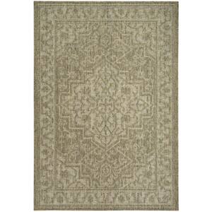 Nourison Tulum Olive 3 ft. x 5 ft. Center medallion Contemporary Area ...