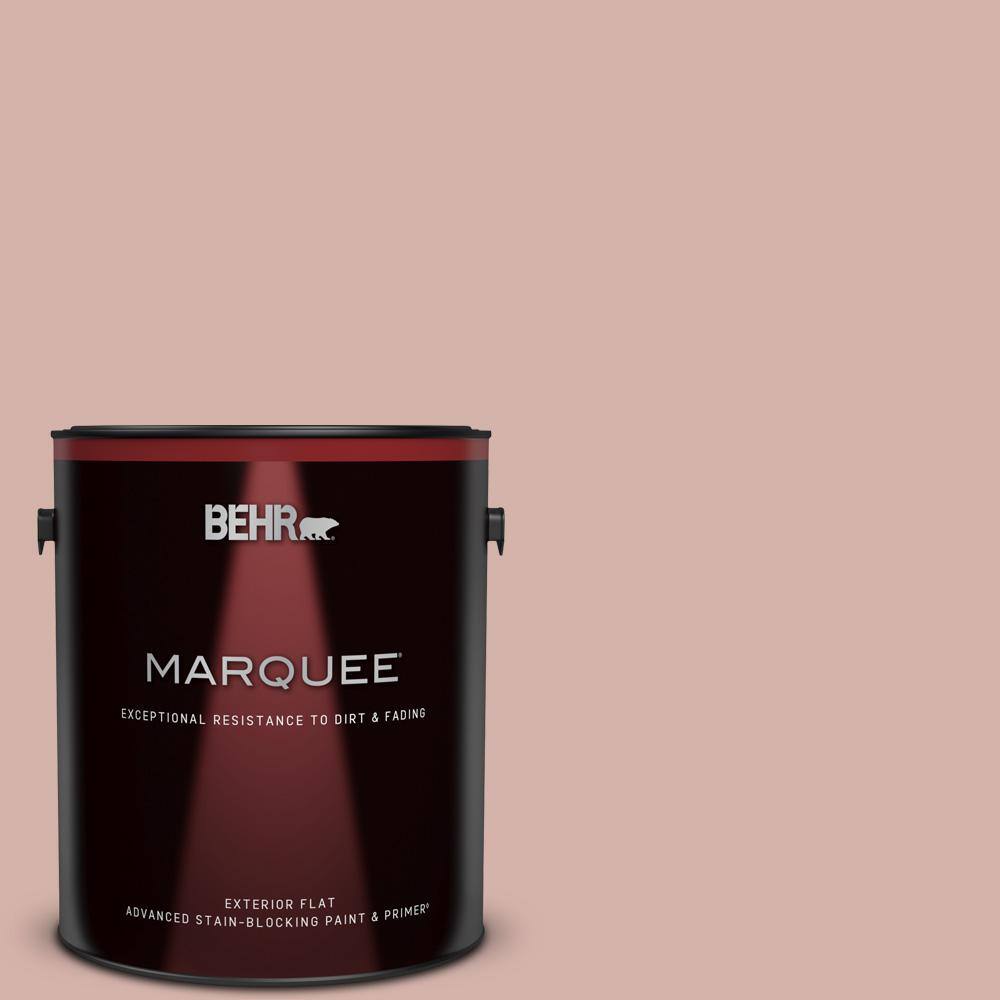 BEHR MARQUEE 1 gal. #S170-3 Castilian Pink Flat Exterior Paint & Primer ...