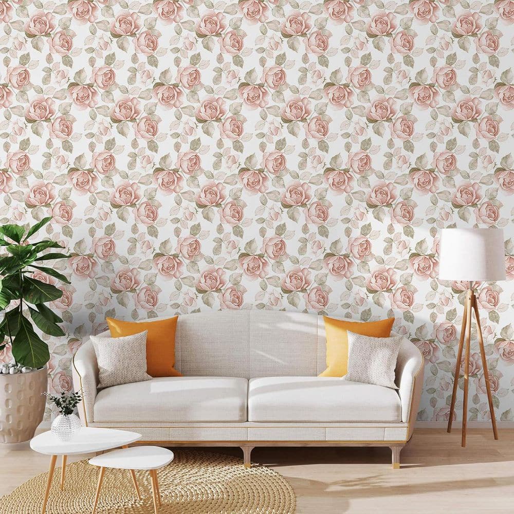 Pink Floral Contact Paper Peel and Stick Wallpaper Roll Z0CGDNWG4M ...