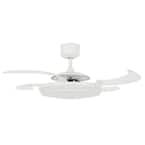 Fanaway Evo2 White Retractable 4-blade 48 in. Lighting with Remote ...