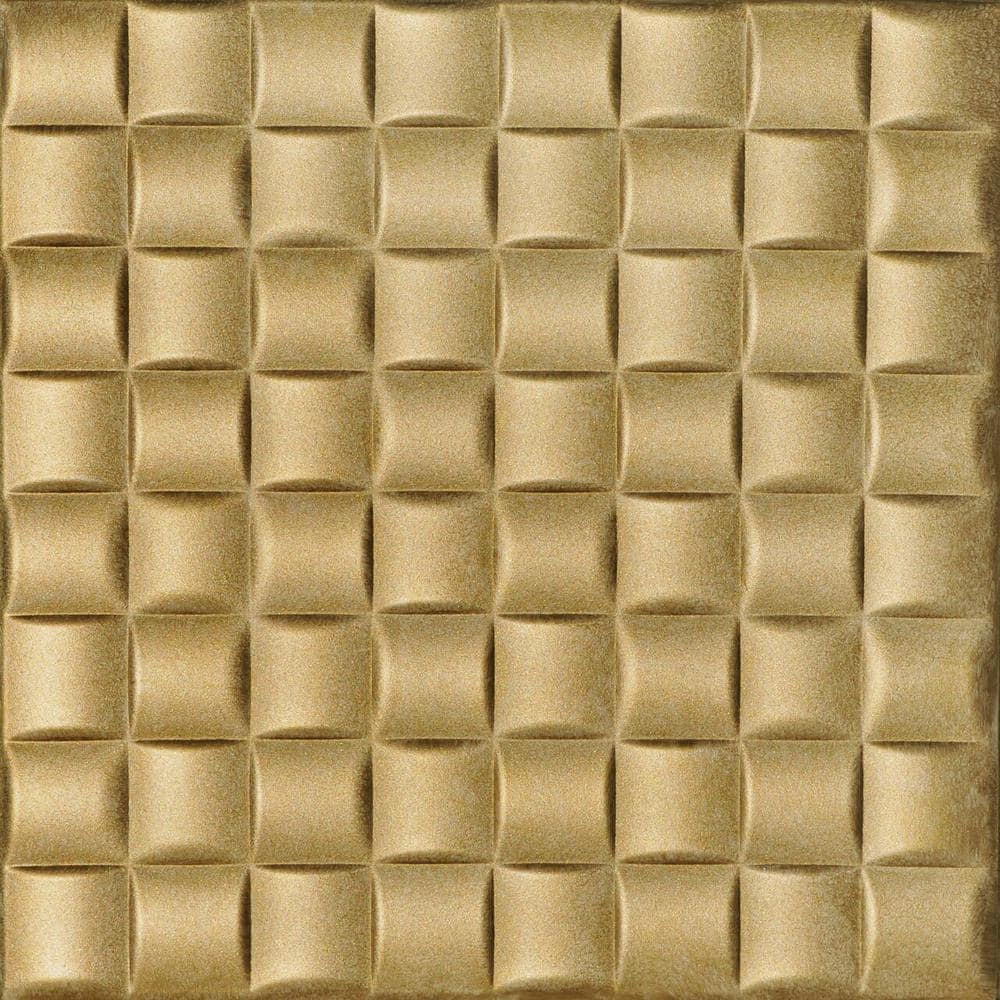 A La Maison Ceilings Cobblestone Light Brass 1.6 ft. x 1.6 ft ...