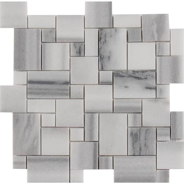 MSI Bergamo Magic Pattern 12 in. x 12 in. x 10 mm Polished Marble ...