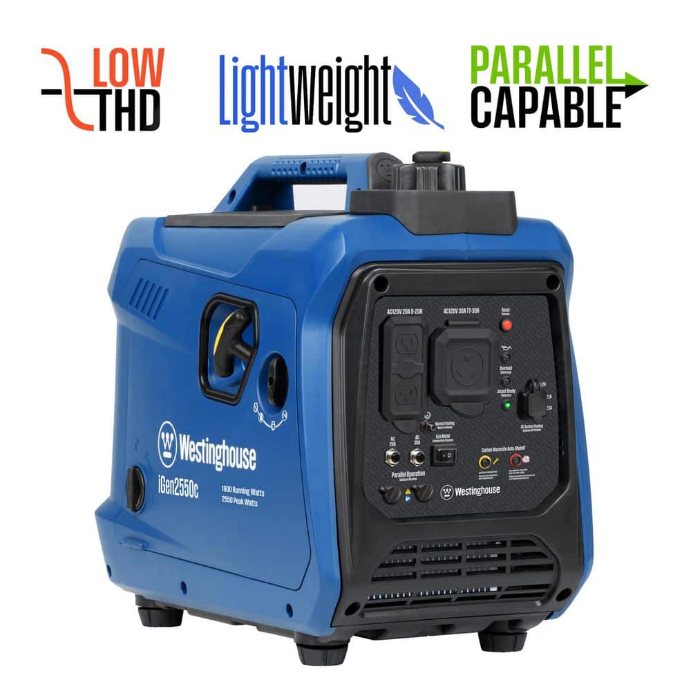 Westinghouse 2,550-Watt Gas Powered Portable Inverter Generator with ...