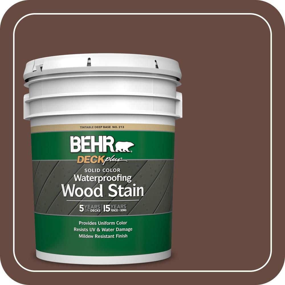 BEHR DECKplus 5 gal. #SC-117 Russet Solid Color Waterproofing Exterior ...