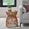 StyleWell Avena 16.1 in. Natural Side Table with Removeable Top for ...