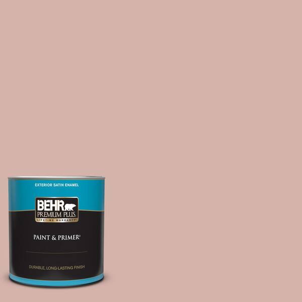 BEHR PREMIUM PLUS 1 qt. #S170-3 Castilian Pink Satin Enamel Exterior ...