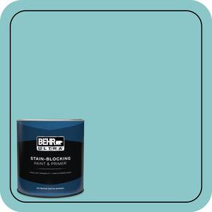 BEHR PREMIUM PLUS 1 qt. #510D-4 Embellished Blue Semi-Gloss Enamel ...