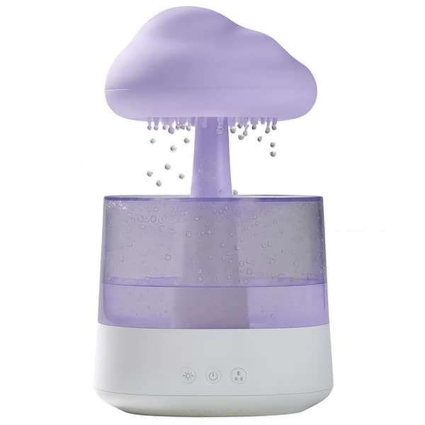 9 in. Misting Multi-Color 0.3-Watt Integrated T10 LED Bulb Rain Cloud ...