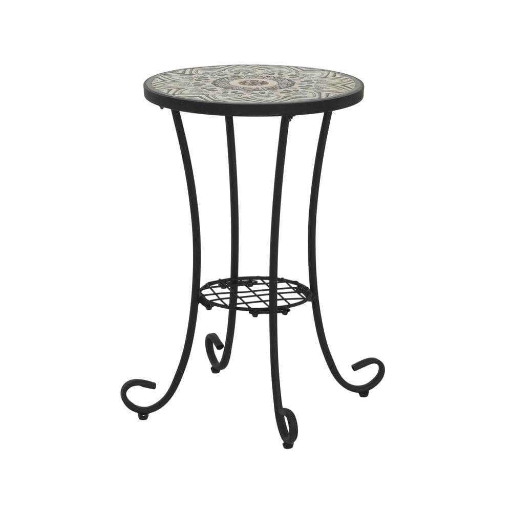 CHRISTOPHER KNIGHT HOME Trulisa Outdoor Patio Round Side Table with ...