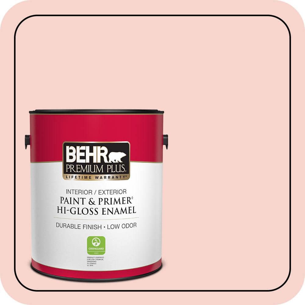 BEHR PREMIUM PLUS 1 gal. #M170-1 Pink Elephant Hi-Gloss Enamel Interior ...