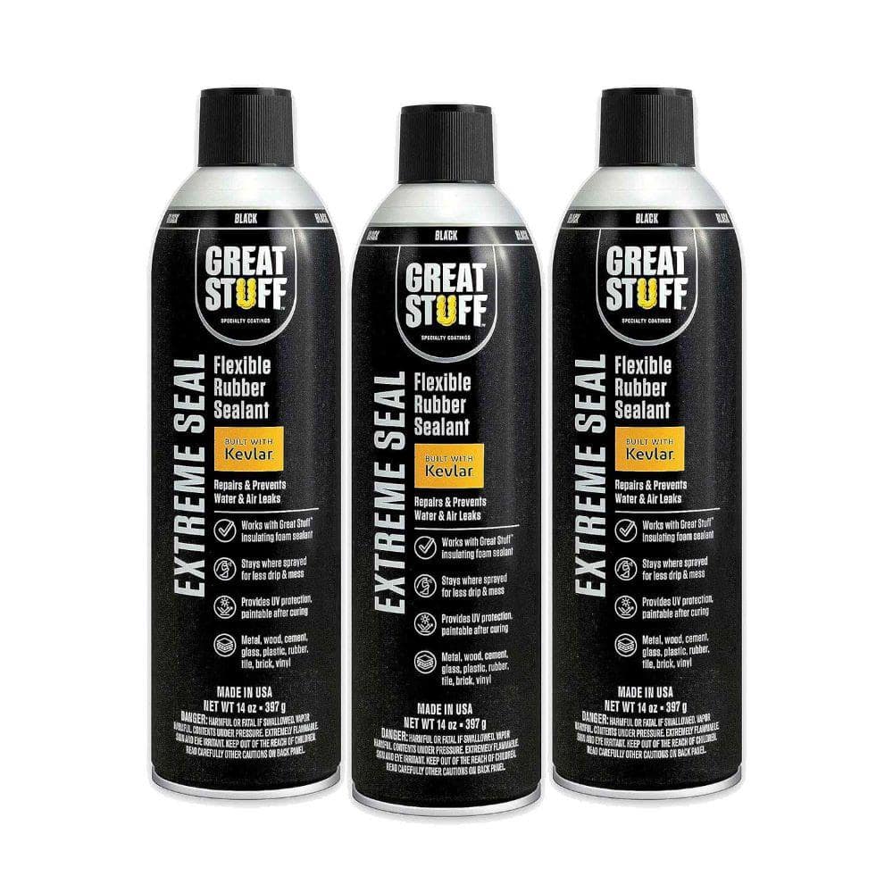 GREAT STUFF Extreme Sealant - Black - 14 oz. - Aerosol - 3-Pack ...