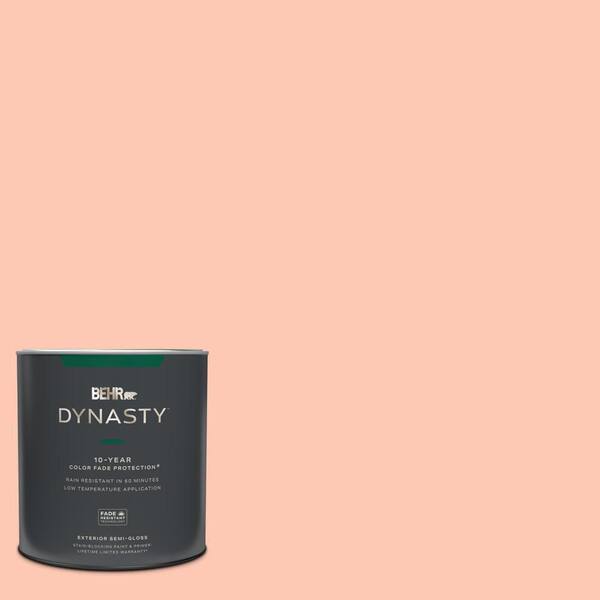 BEHR DYNASTY 1 qt. #210A-3 Malibu Peach Semi-Gloss Exterior Stain ...