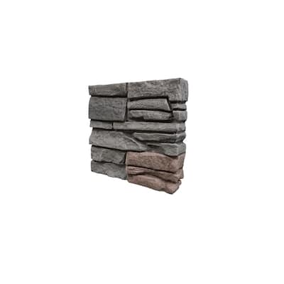 GenStone Stacked Stone 1.25 in. x 3.5 in. x 42 in. Coffee Faux Stone ...