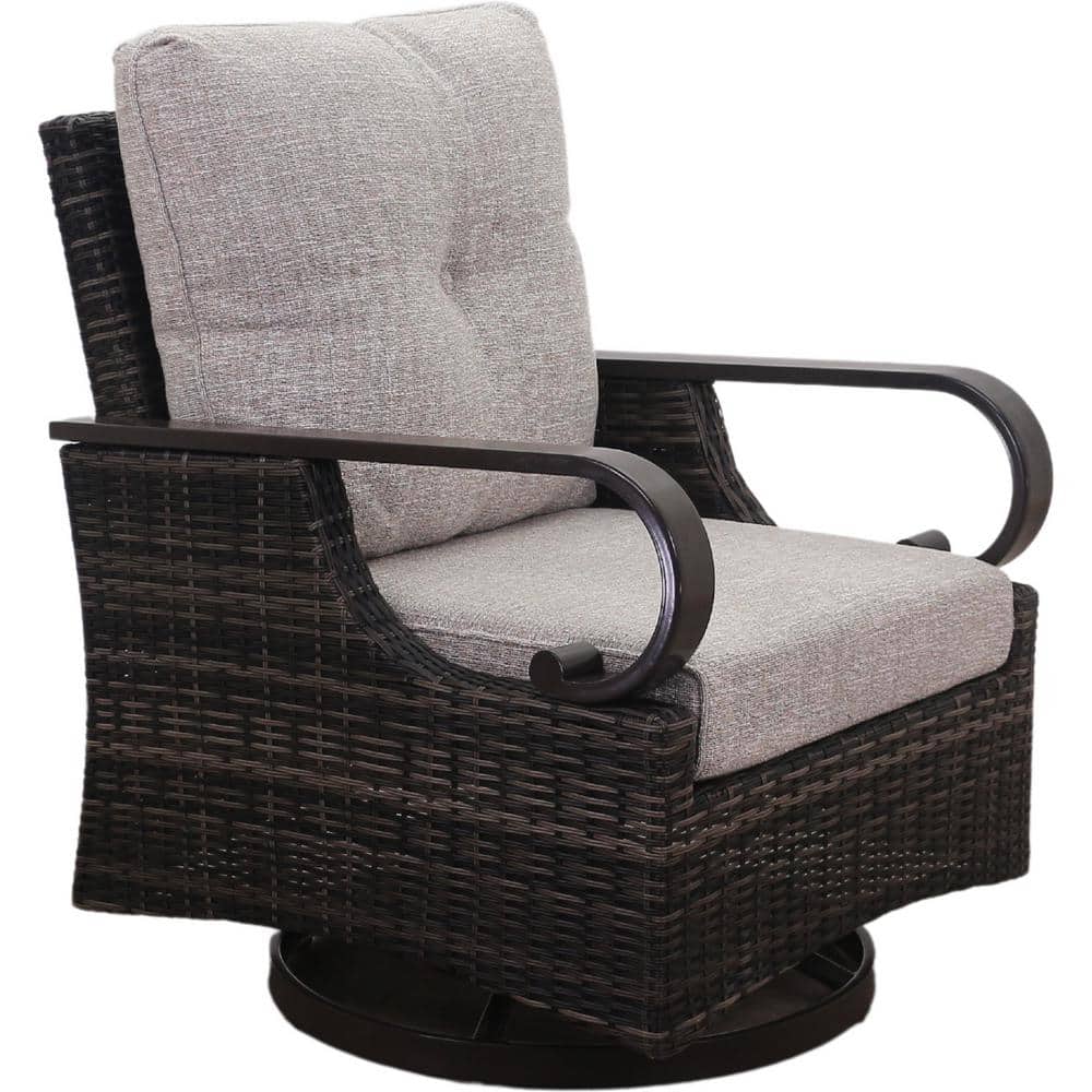 Courtyard Casual Victoria Aluminum Frame Swivel Glider with Performatex ...