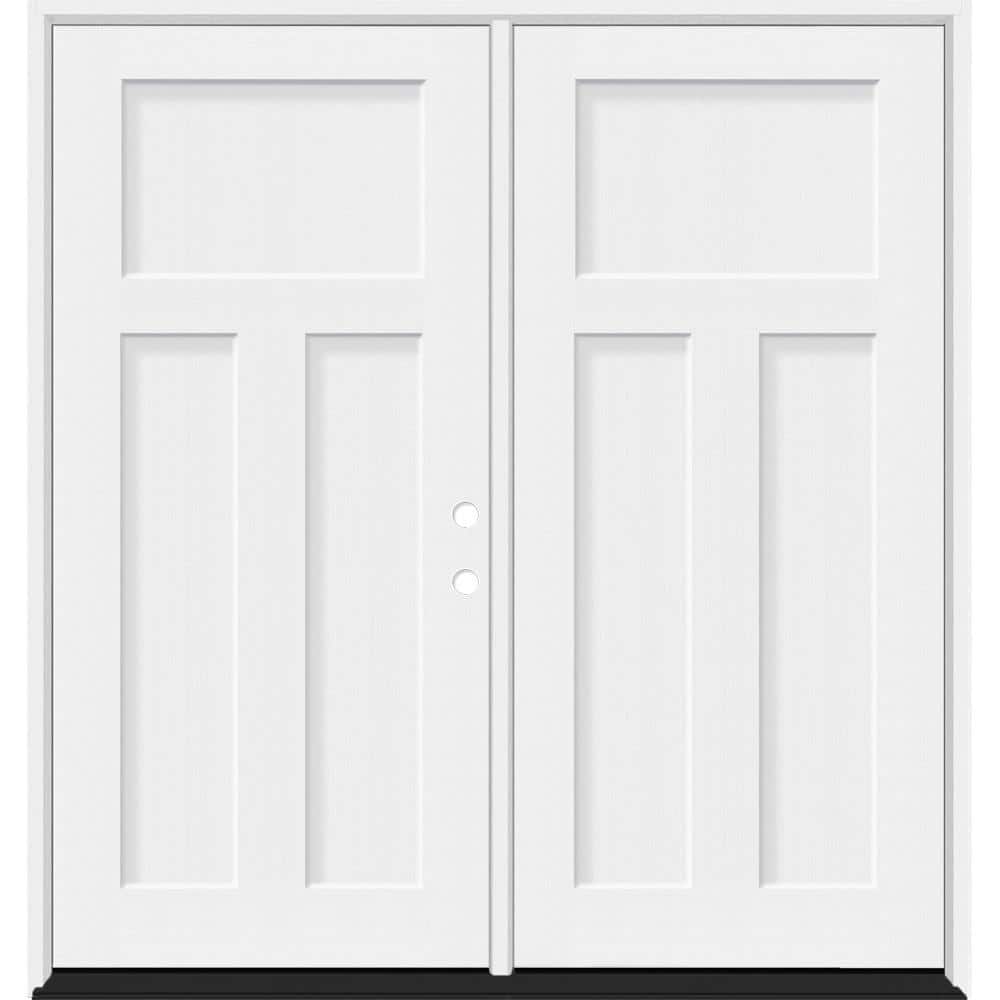 Steves & Sons Legacy 72 in. x 80 in. 3 Panel Craftsman LHIS Unfinished ...