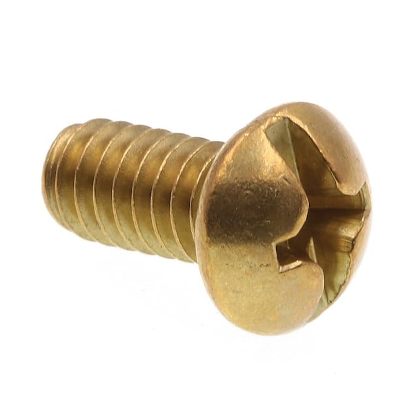 Prime-Line 1/4 in.-20 x 1/2 in. Solid Brass Phillips/Slotted ...