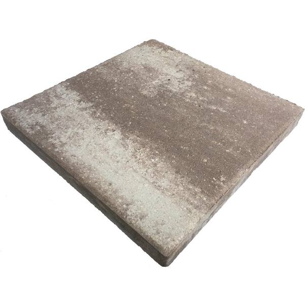 Oldcastle 15.75 in. x 15.75 in. x 1.75 in. Sand Tan Concrete Step Stone ...