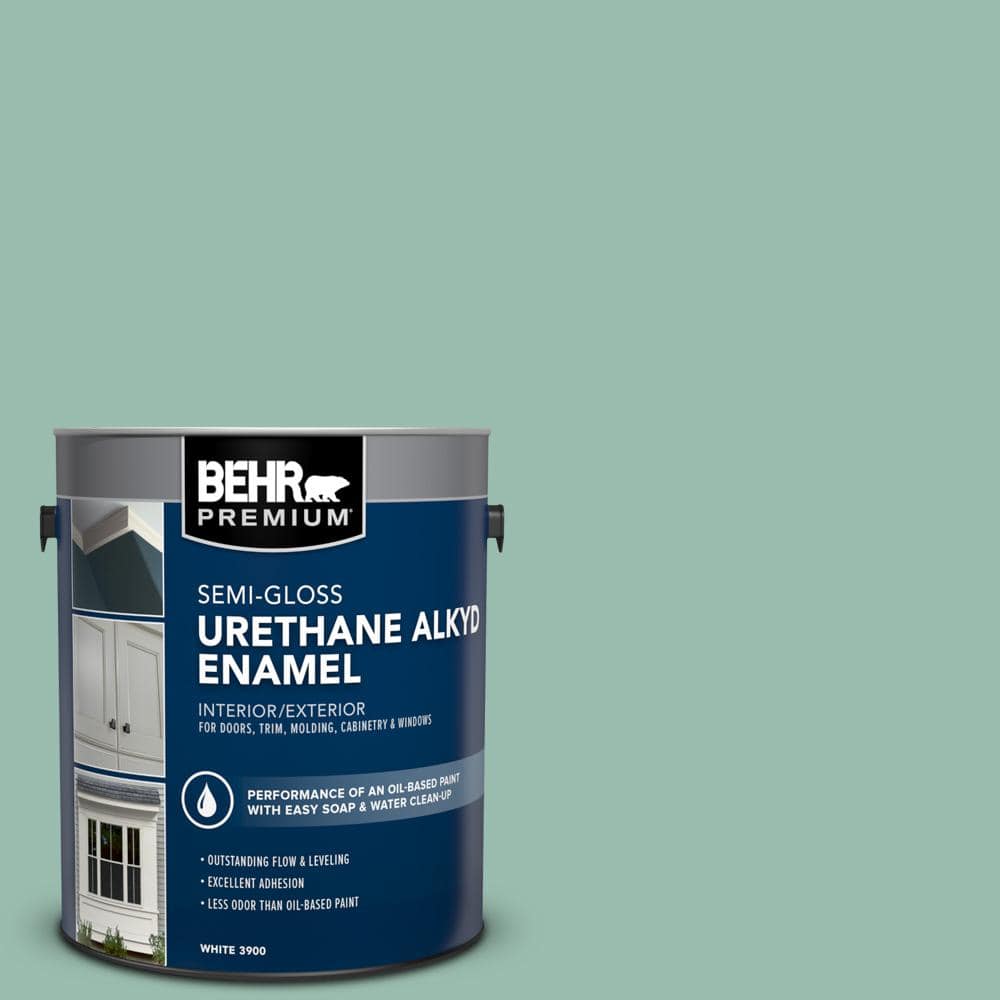 BEHR PREMIUM 1 gal. #M430-4 Sunstone Urethane Alkyd Semi-Gloss Enamel ...