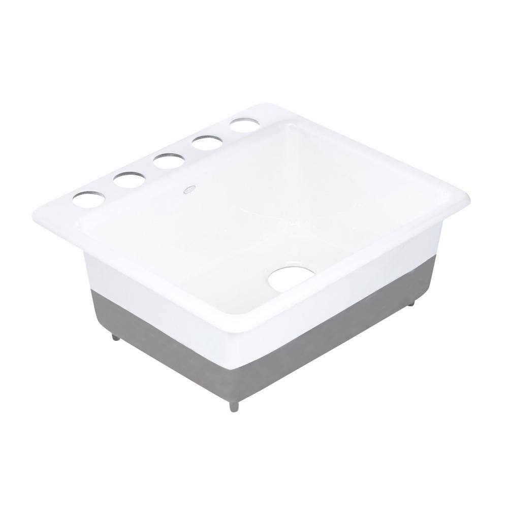 Have a question about KOHLER Riverby Undermount Cast Iron 25 in. 5-Hole ...