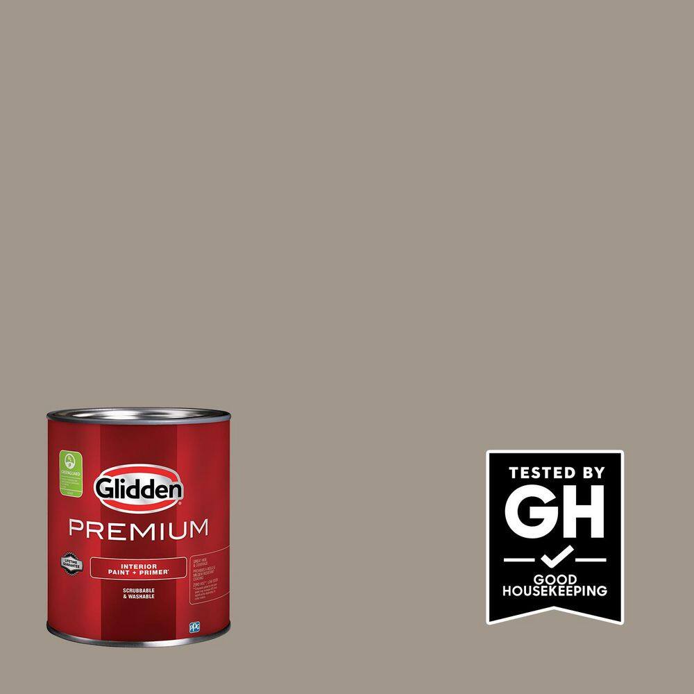 Glidden Premium 1 qt. PPG1000-4 Winter Cocoa Flat Interior Latex Paint ...