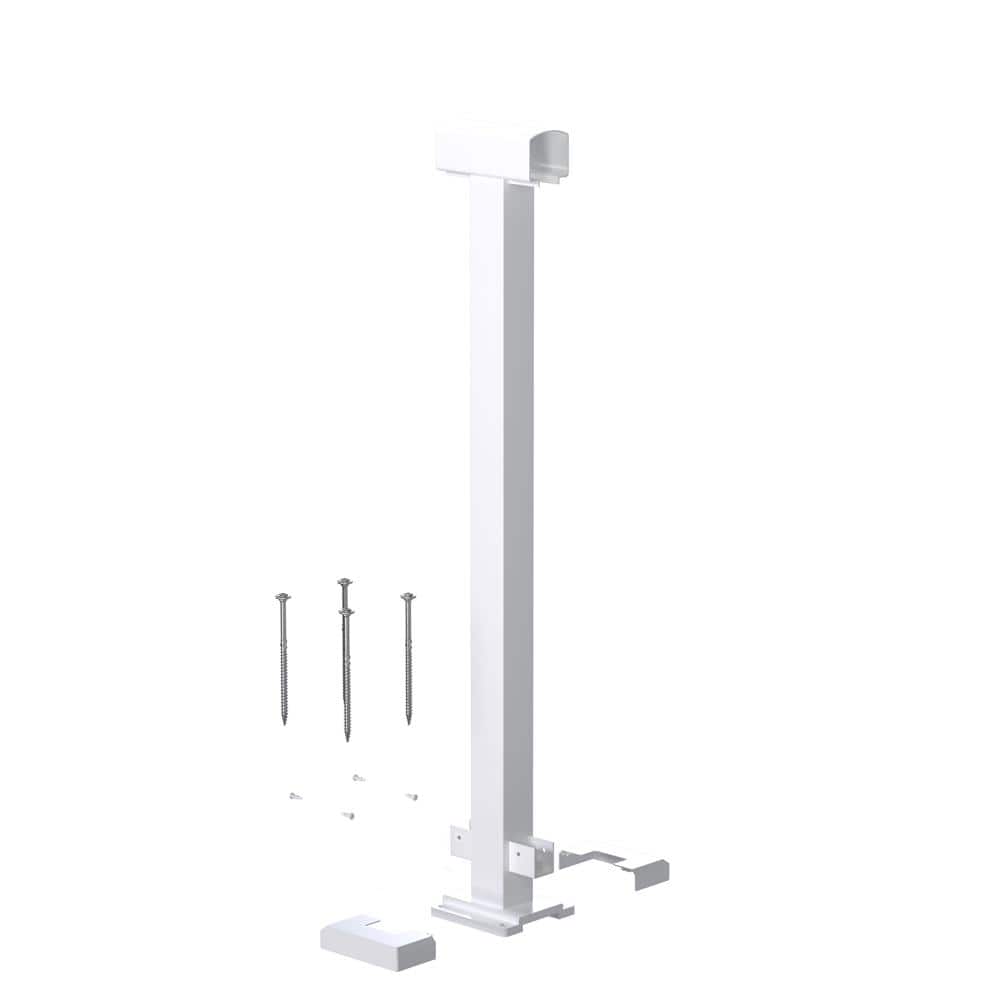 PEAK Aluminum Railing 36 in. H x 4-11/16 in. W White Aluminum Deck ...