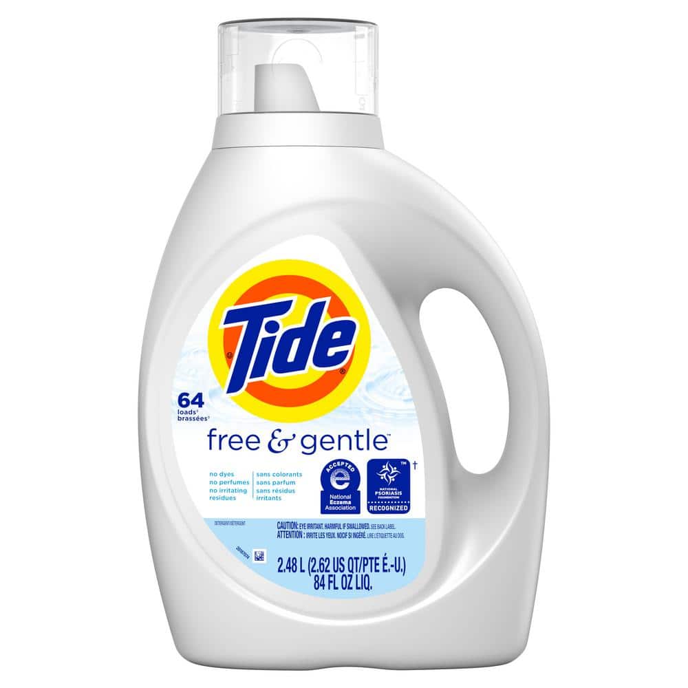 Tide 84 oz. Free and Gentle Liquid Laundry Detergent (64-Loads ...