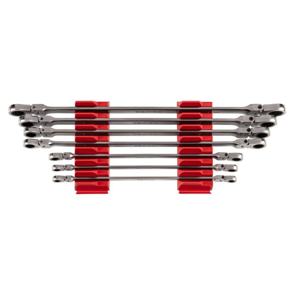 TEKTON 6 mm-19 mm Long Flex Head 12-Point Ratcheting Box End Wrench Set ...