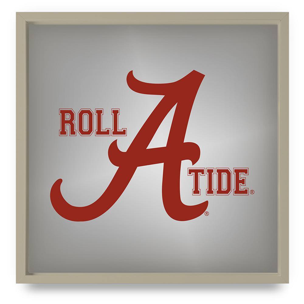 Hy-Lite 23.5 in. x 23.5 in. Alabama Decorative Tan Glass Vinyl Picture ...