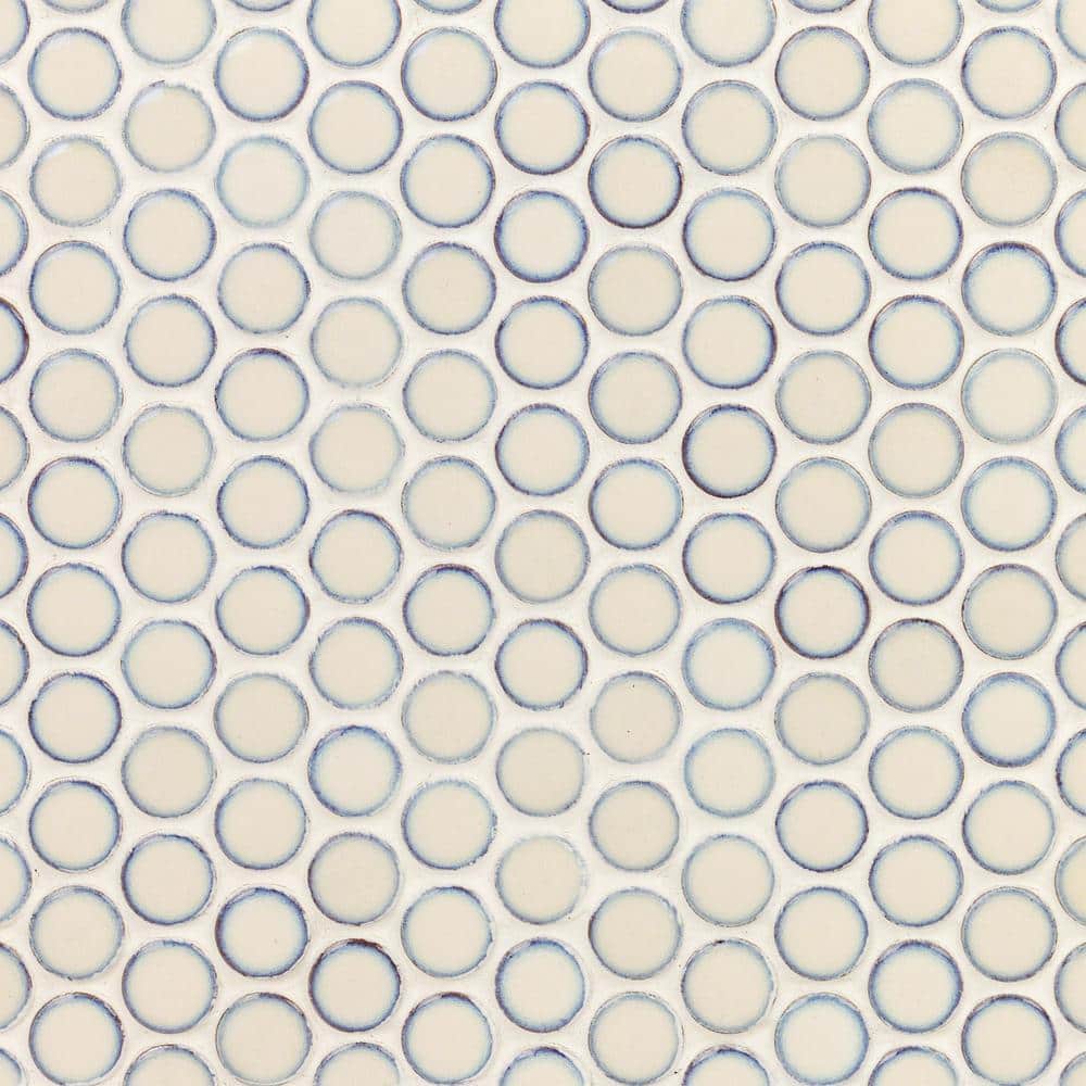 Ivy Hill Tile Bliss Edged Penny Custard 3 in. x 0.24 in. Polished ...