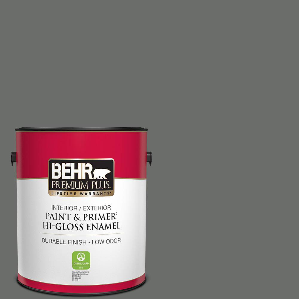 BEHR PREMIUM PLUS 1 gal. #PPU25-03 Shadows Hi-Gloss Enamel Interior ...